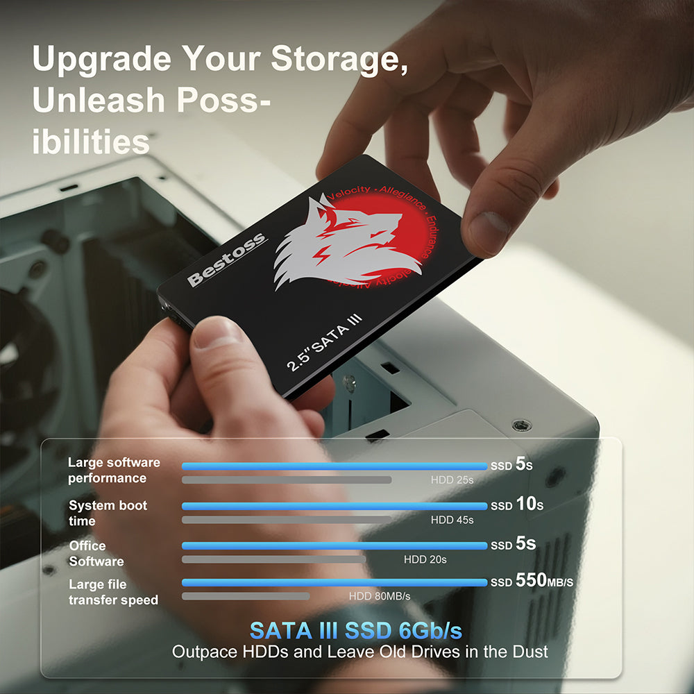 256GB 2.5" SSD Internal Hard Drive for Pc or Laptop, SATA III 6Gb/s In ...
